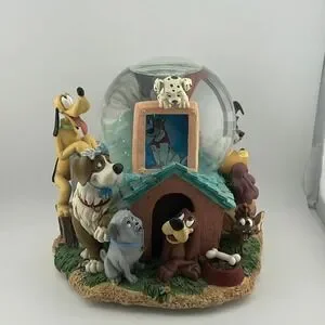 Disney | Accents | Disney Dogs Snow Globe Music Box Pluto 1 Dalmatians ...